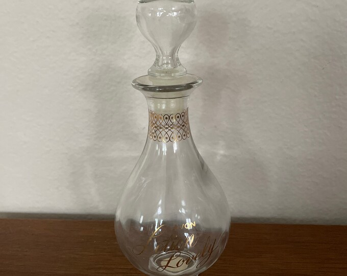 Vintage Avon Bottle, 1970's Avon Lotion Lovely Clear Glass Bottle ...