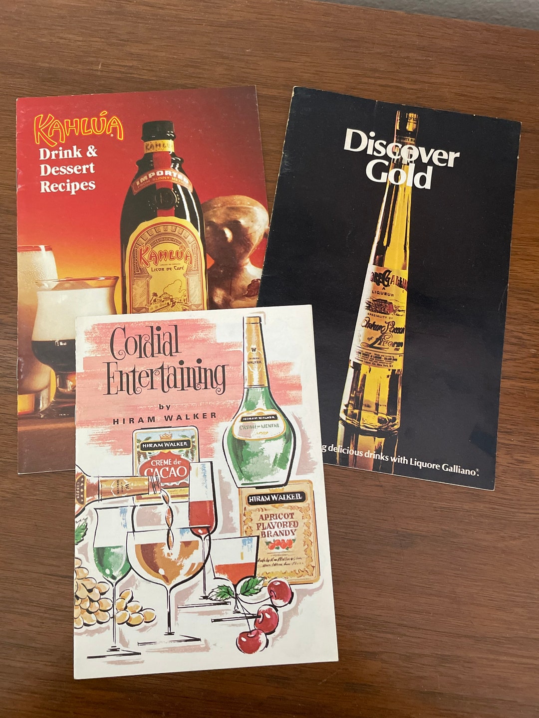 Vintage Recipe Booklet Lot, 1970's Kahlua, Cordial, and Liquore Cooking ...