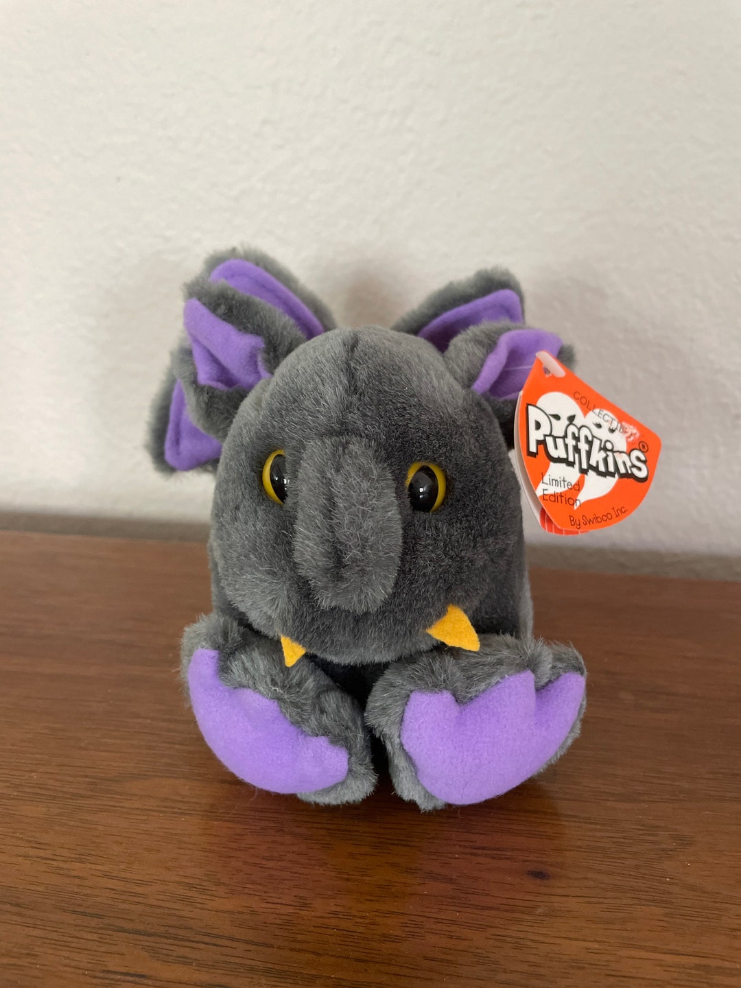 Vintage Puffkins Stuffed Toy, 1990s Swibco Puffkins Brutus the Gargoyle ...