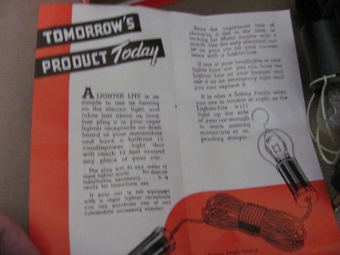 Vintage Car Light 1950's Lighter Lite NOS Car Cigarette | Etsy