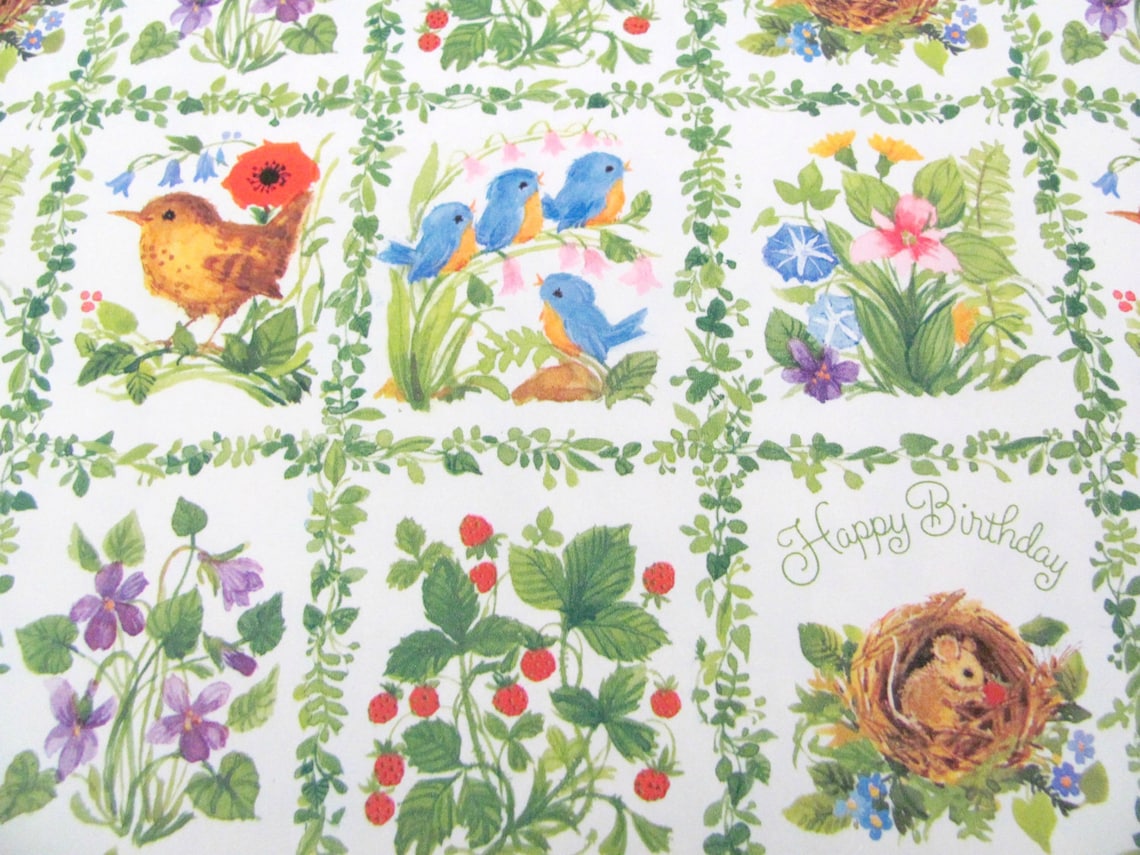 Vintage Wrapping Paper 1970's Birthday Gift Wrap Lot - Etsy