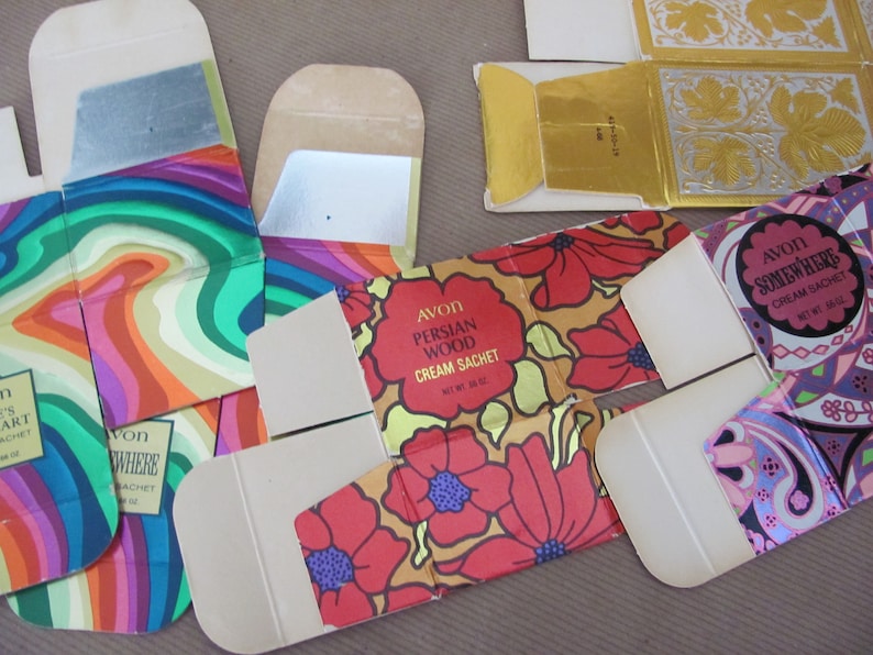 Vintage Avon Boxes 1970's Empty Avon Boxes Cream Sachet | Etsy