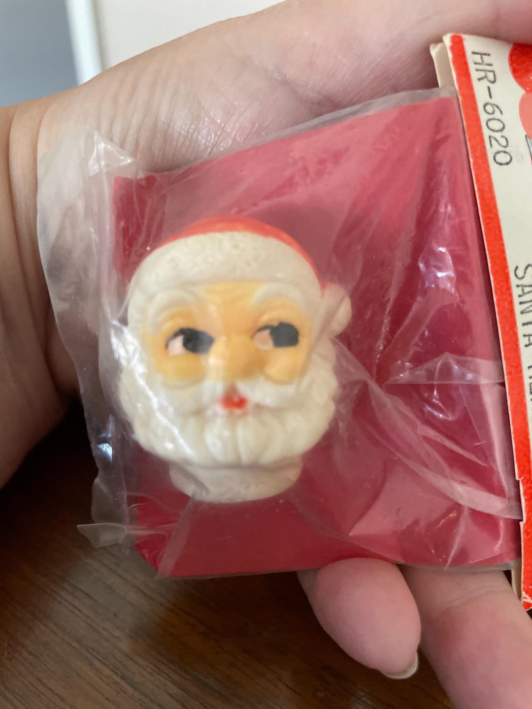 Vintage NOS Christmas Craft Supply, 1970's Hazel's Santa Head, Plastic ...
