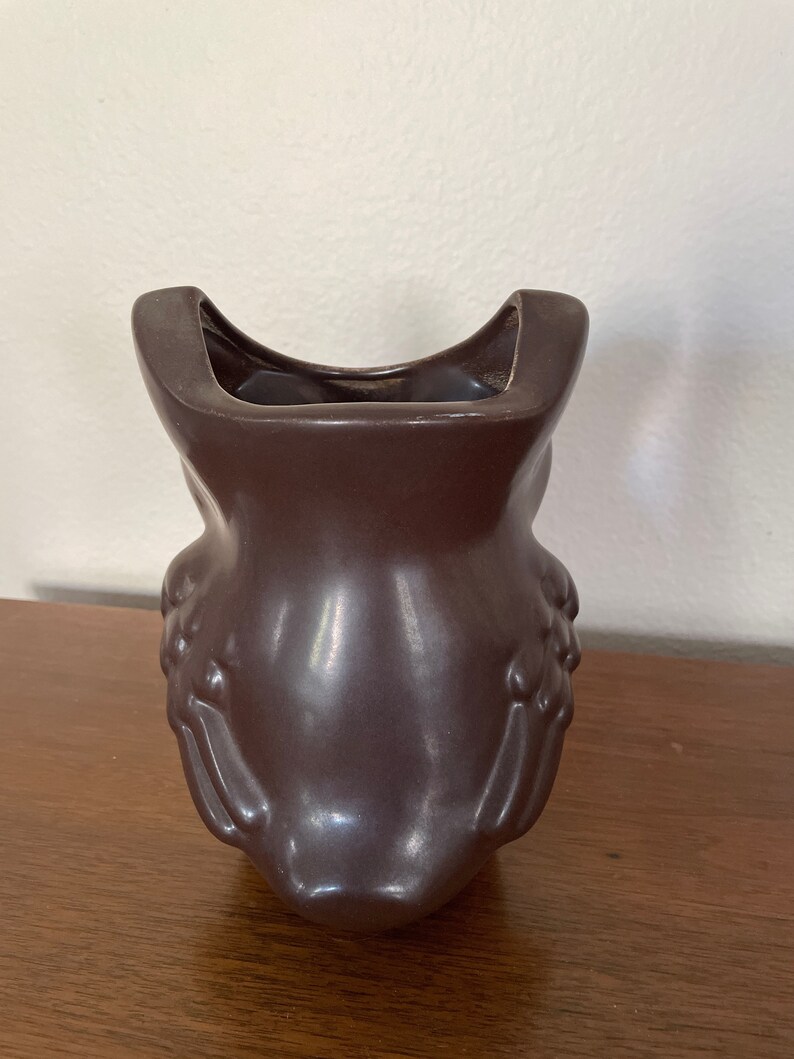 Vintage Rare Owl Planter, 1960's Howard Pierce Porcelain Pottery Brown ...