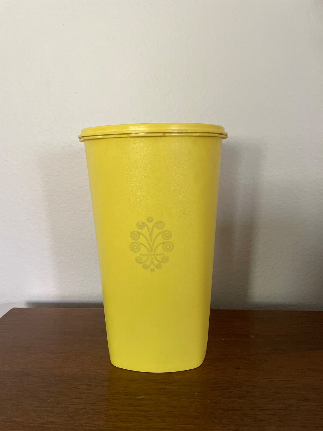 Vintage Yellow Tupperware Canister, 1970's Tupperware Servalier Tall ...