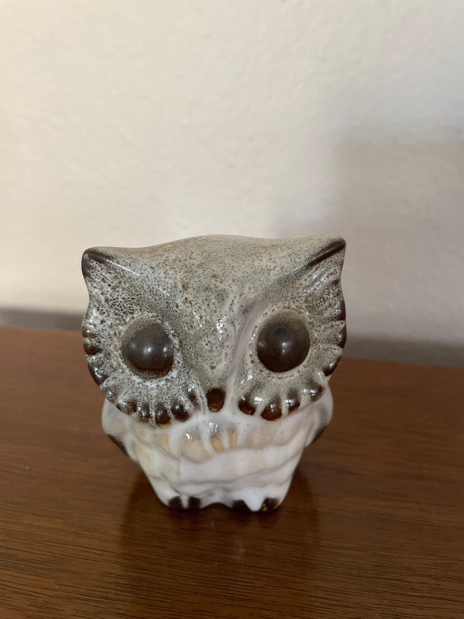 Vintage Owl Figurine, 1960's Howard Pierce Pottery Small Brown Owl ...