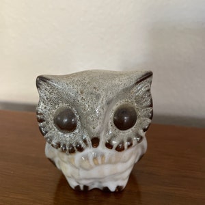 Vintage Owl Figurine, 1960's Howard Pierce Pottery Small Brown Owl ...
