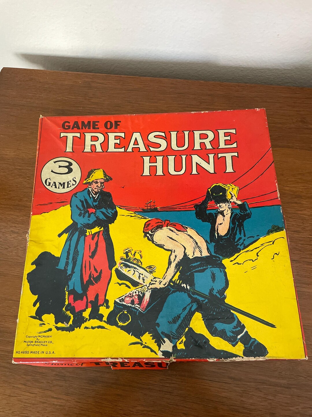 Vintage Board Game, 1930's Milton Bradley Game of Treasure Hunt ...