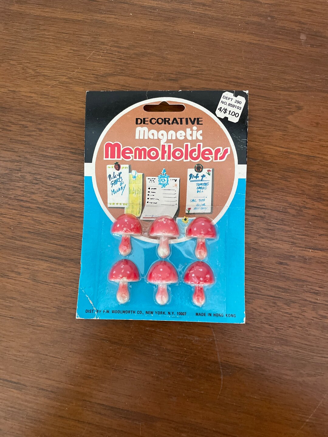 Vintage NOS Mushroom Magnets, 1970's Woolworth Mushroom Refrigerator ...
