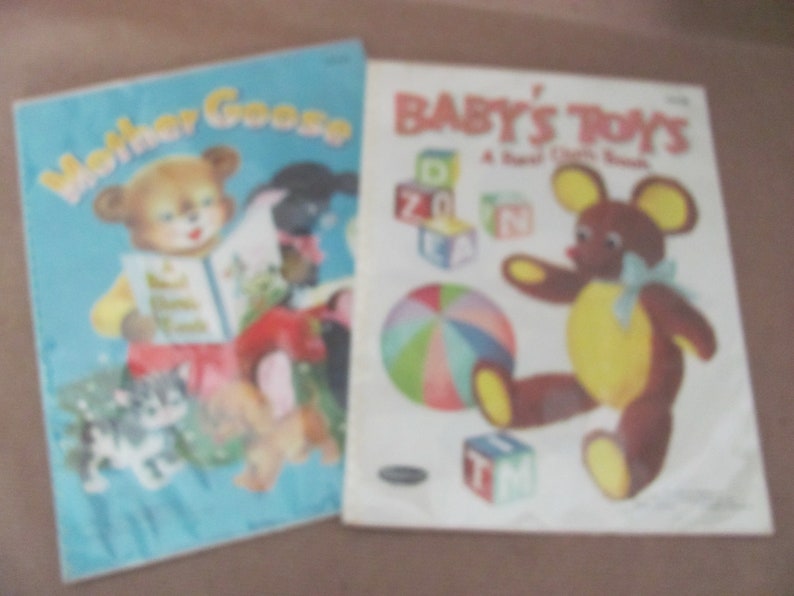 Vintage Cloth Baby Books 1950's Whitman Mother Goose - Etsy