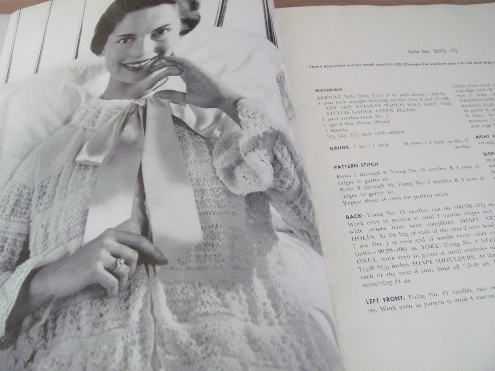 Vintage Knitting Pattern Booklet, 1950's Bernat the Book of Bed Jackets ...