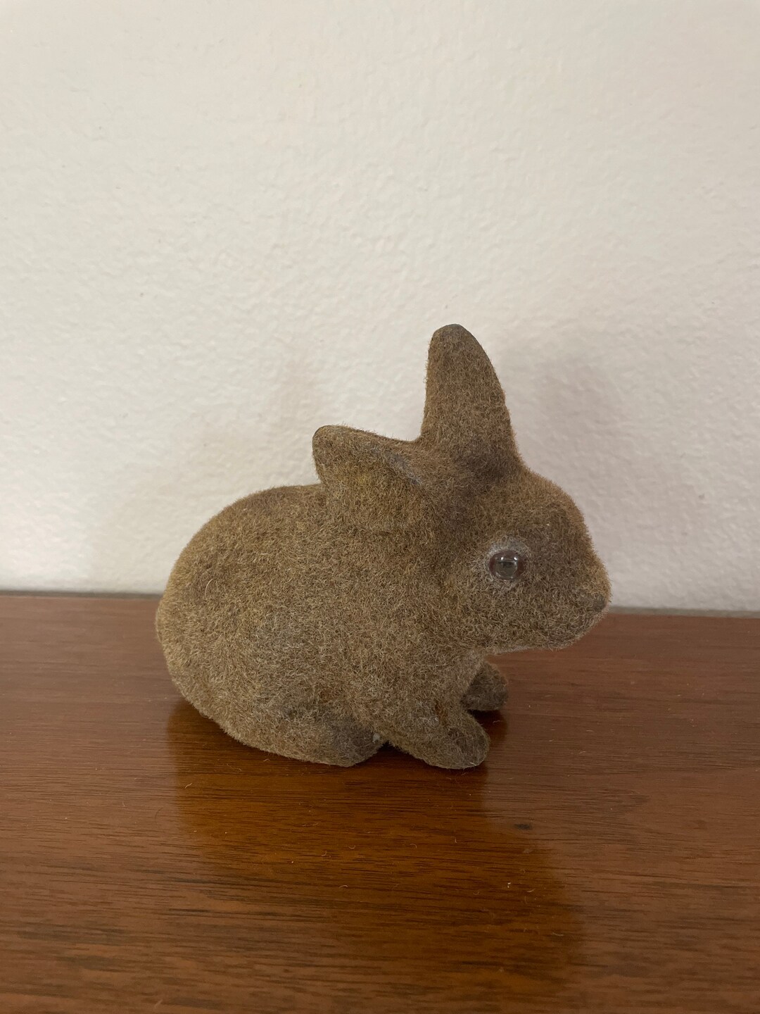 Vintage Bunny Bank, 1960's Flocked Bunny Bank, Figurine, Easter Bunny ...