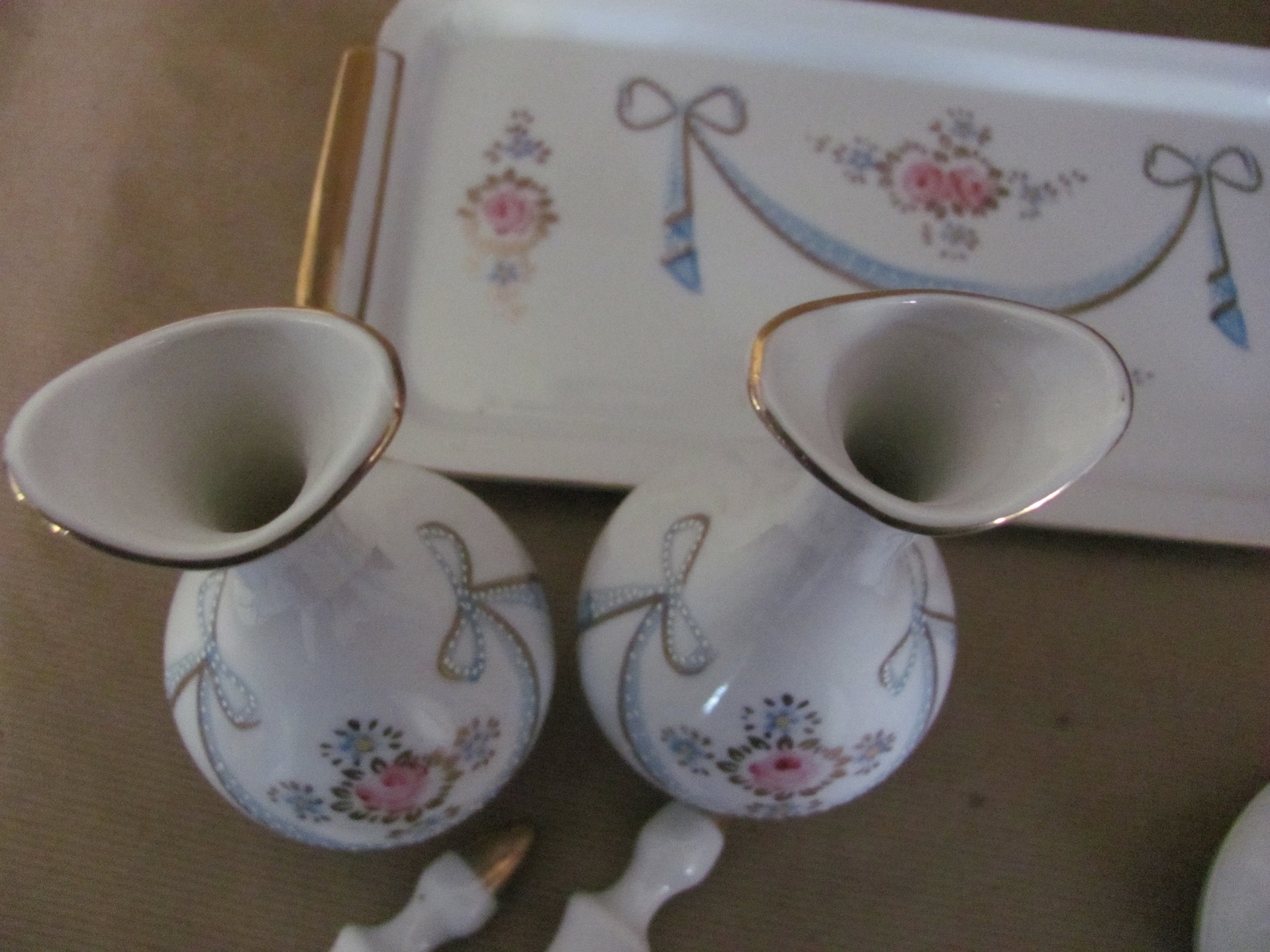 Vintage Porcelain Vanity Set 1950's Wales Japan Vanity - Etsy