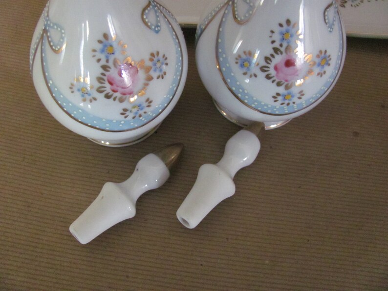 Vintage Porcelain Vanity Set 1950's Wales Japan Vanity - Etsy