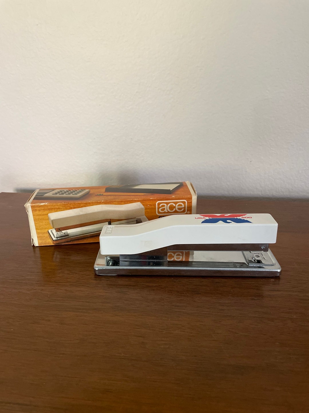 Vintage NOS Stapler, 1970's Ace Contour V Stapler, Model 455 ...
