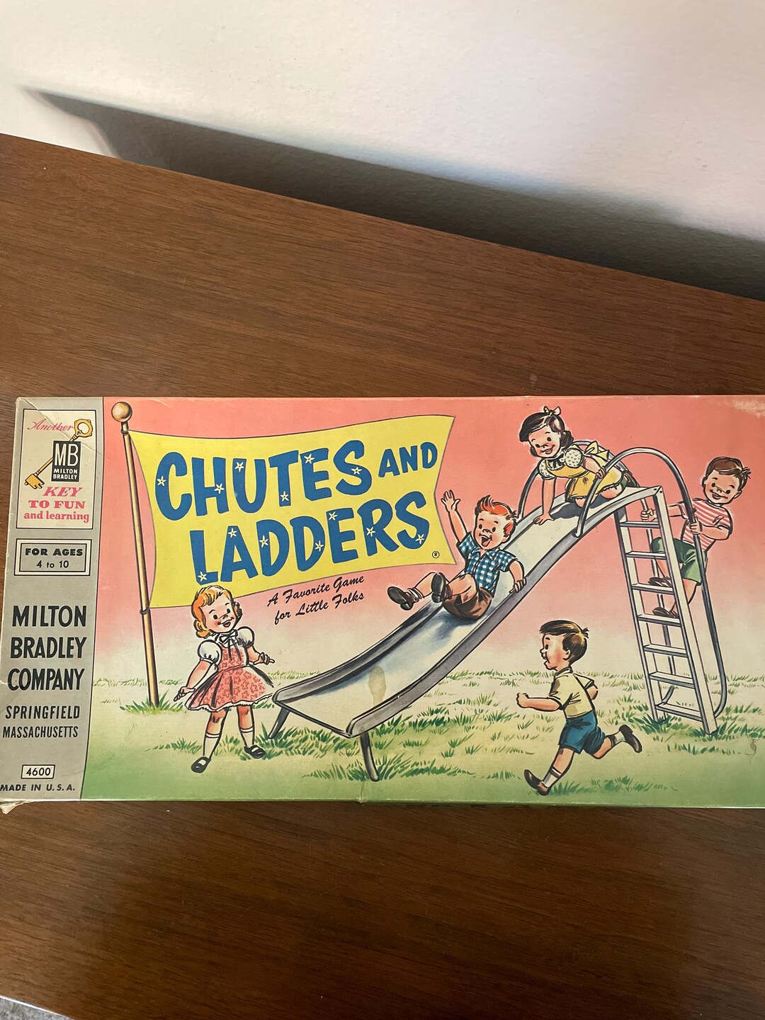 Vintage Chutes and Ladders Game, 1950's Milton Bradley Chutes and ...