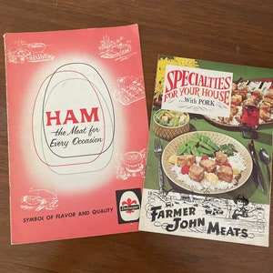 Vintage Recipe Booklets, 1960's Farmer John, Dubuque Pork, Ham Recipe ...
