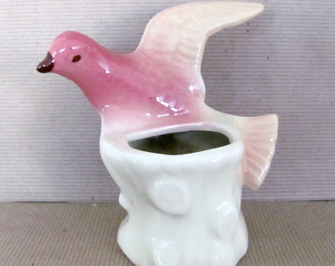 Vintage Bird Planter, 1950's Pink Bird Planter, Mini Planter, Indoor ...