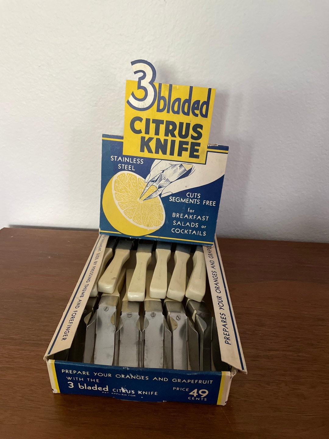 Vintage Citrus Knife Lot, 1950's NOS Citrus Tools in Original Display ...