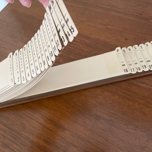 Vintage File Sorting Strip, 1970's Amberg File Index Sorter, Model P-31 ...