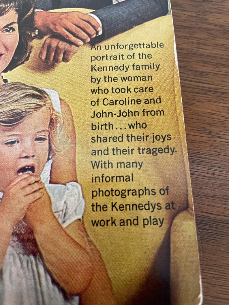 Vintage Kennedy Book, 1960's White House Nannie, My Years With Caroline ...