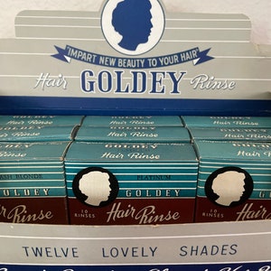 Vintage Store Display, 1960's Goldey Hair Rinse Store Display, Empty ...