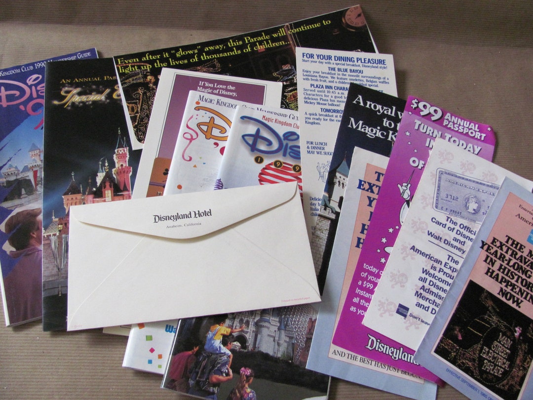 Vintage Disneyland Brochure Lot, 1980's, 90's Disneyland Pamphlets ...