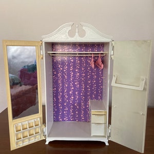 Vintage Barbie Furniture, 1960's Suzy Goose Barbie Wardrobe Closet ...