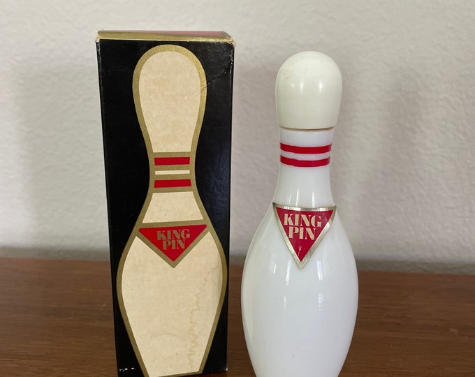 Vintage Avon Bowling Pin Bottle, 1970s Avon Milk Glass King Pin After ...