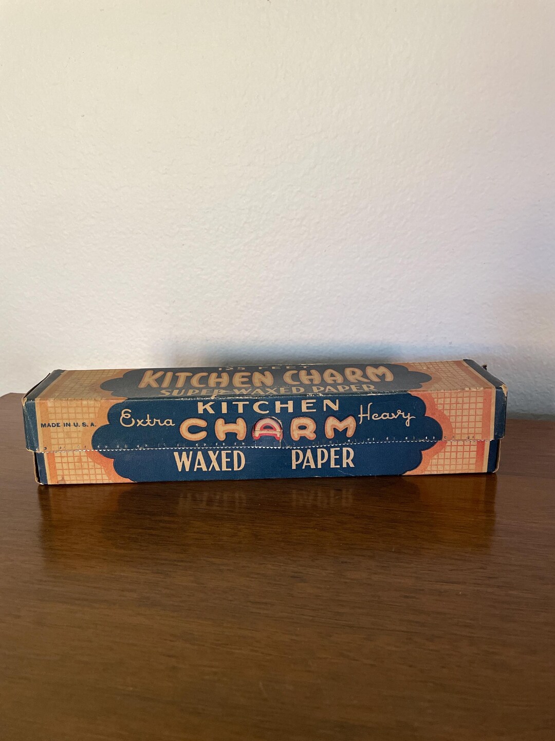 Vintage Wax Paper Box, 1950's Kitchen Charm Super Waxed Paper Box ...