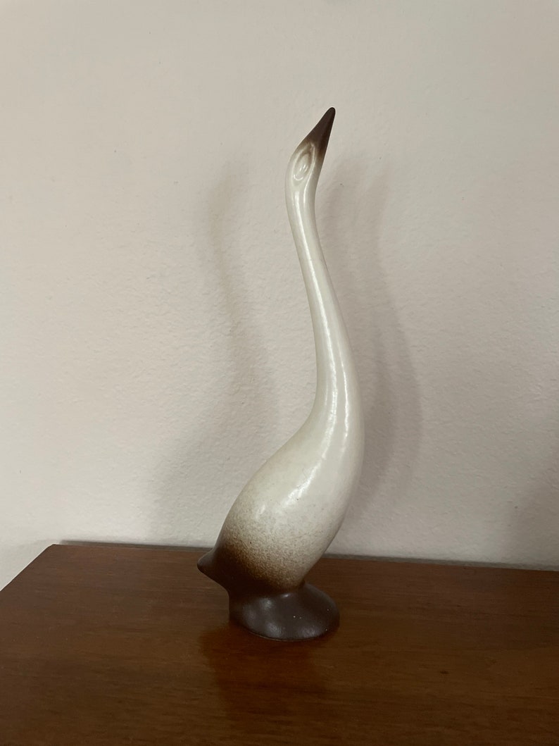 Vintage Long Neck Goose Figurine, 1960's Howard Pierce Pottery Goose ...