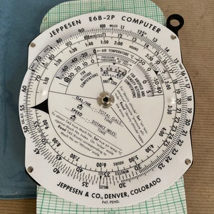 Vintage Pilot Wind Calculator, 1960's Jeppesen Wind Easy Computer, E6B ...