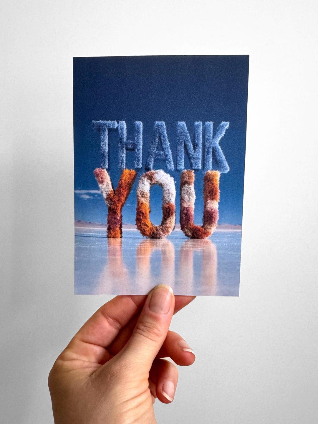 Surrealistic Floral Thank You Card: Colorful Dreamcore Flower Letters ...