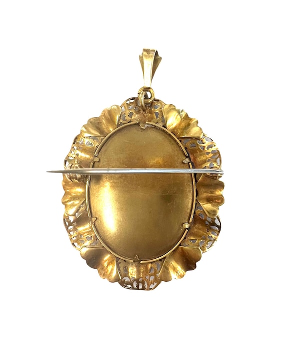 1800s Victorian Painted Lady Pin Pendant with Enamel … - Gem