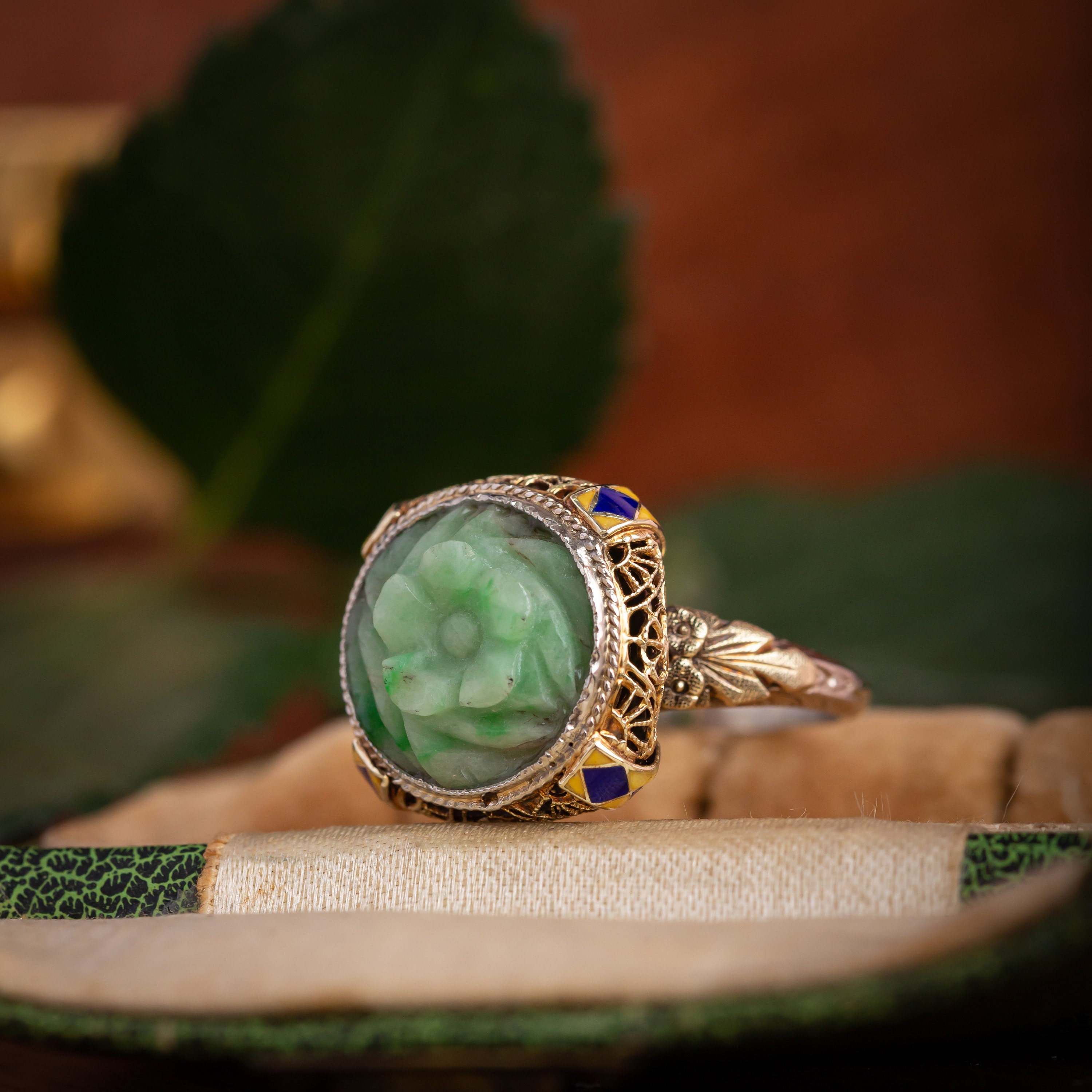 Carved Jade Rings