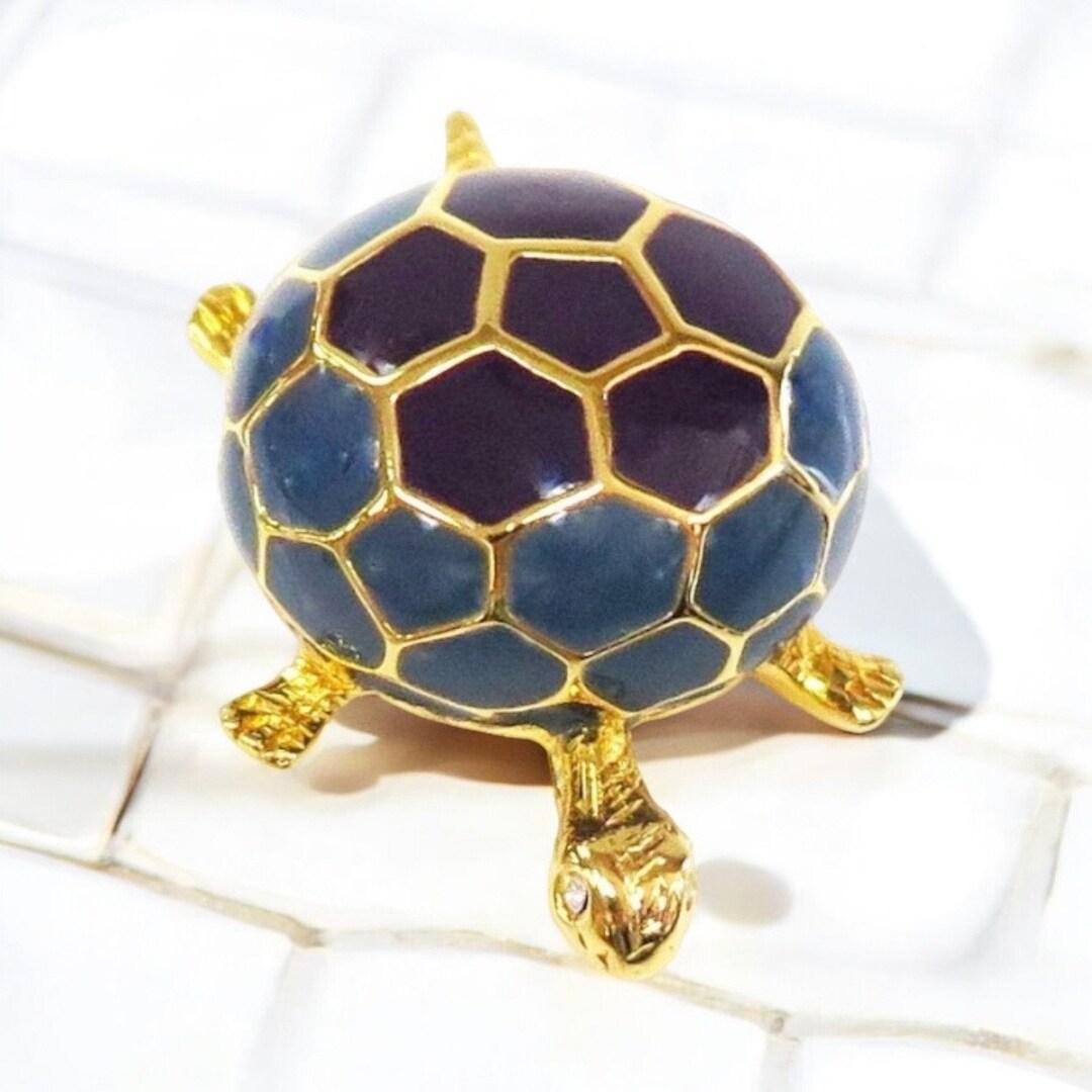 Enamel Turtle Brooch Signed by Bold Elegance - Etsy