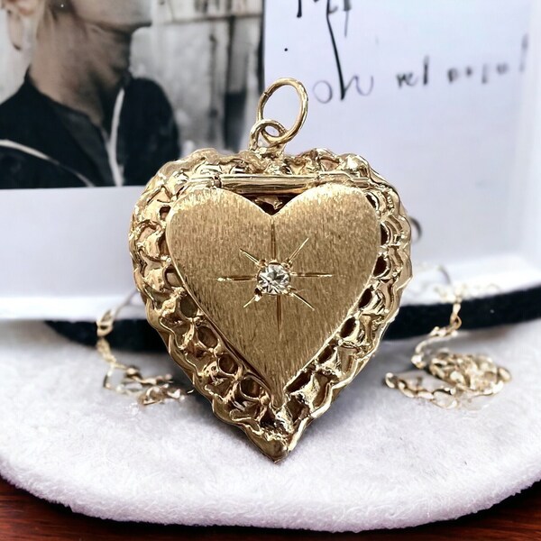 Vintage Heart Locket - Etsy