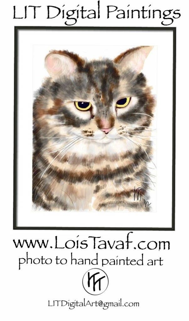 Custom Cat Portrait custom portrait pet portrait cat art | Etsy