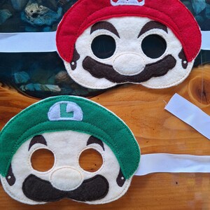 Mario Luigi Video Game Racing Brothers Italian Red and Green Children's ...