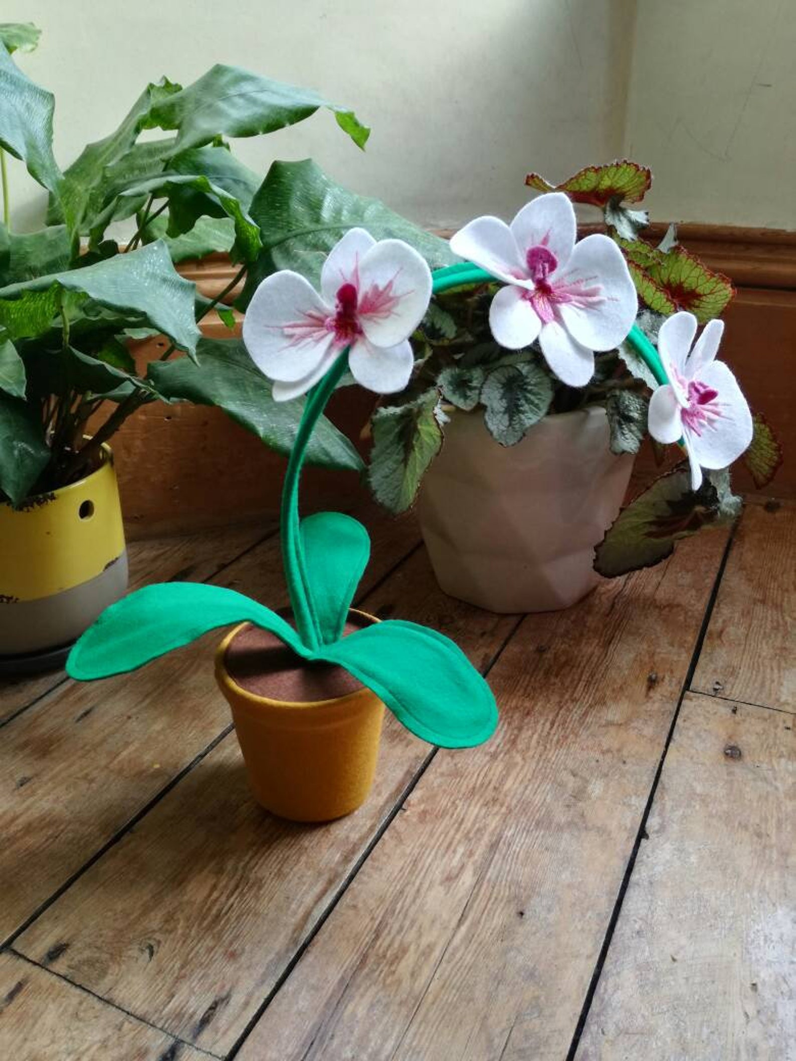 Orchid Felt Orchid Orchid Houseplants Faux Flowers - Etsy UK