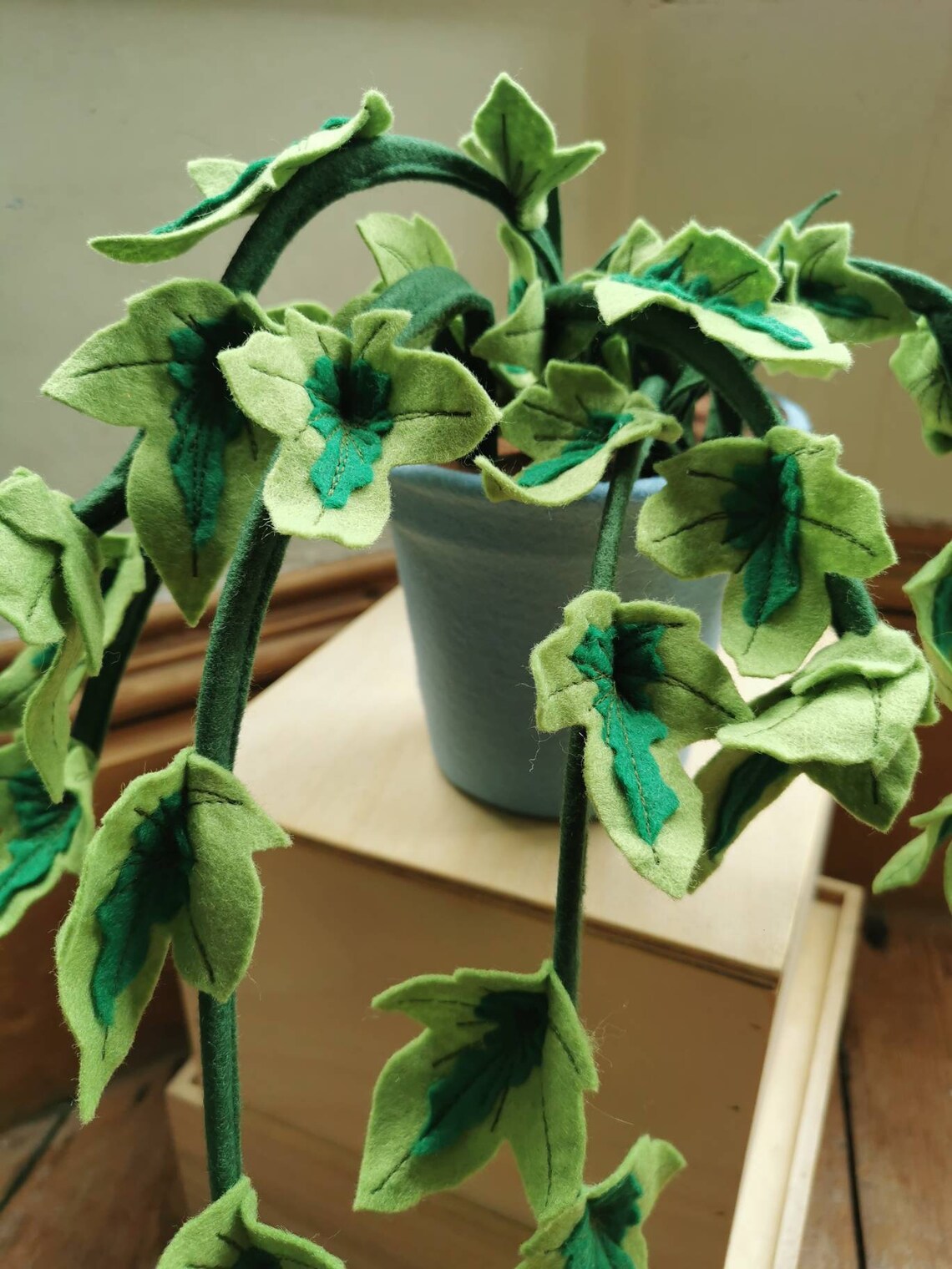 Ivy Faux Houseplant. Textile Felt Plant. Felt Trailing | Etsy