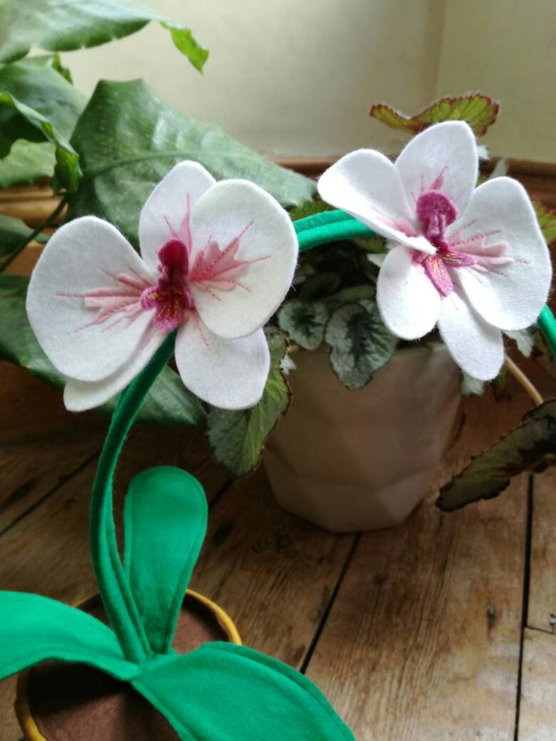 Orchid Felt Orchid Orchid Houseplants Faux Flowers - Etsy UK
