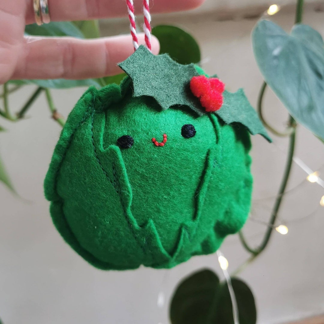 Sprout, Felt Decoration. Super Cute, Sprout With a Face, Holly Sprig ...