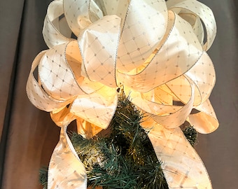 Big Bow Tree Topper - Etsy