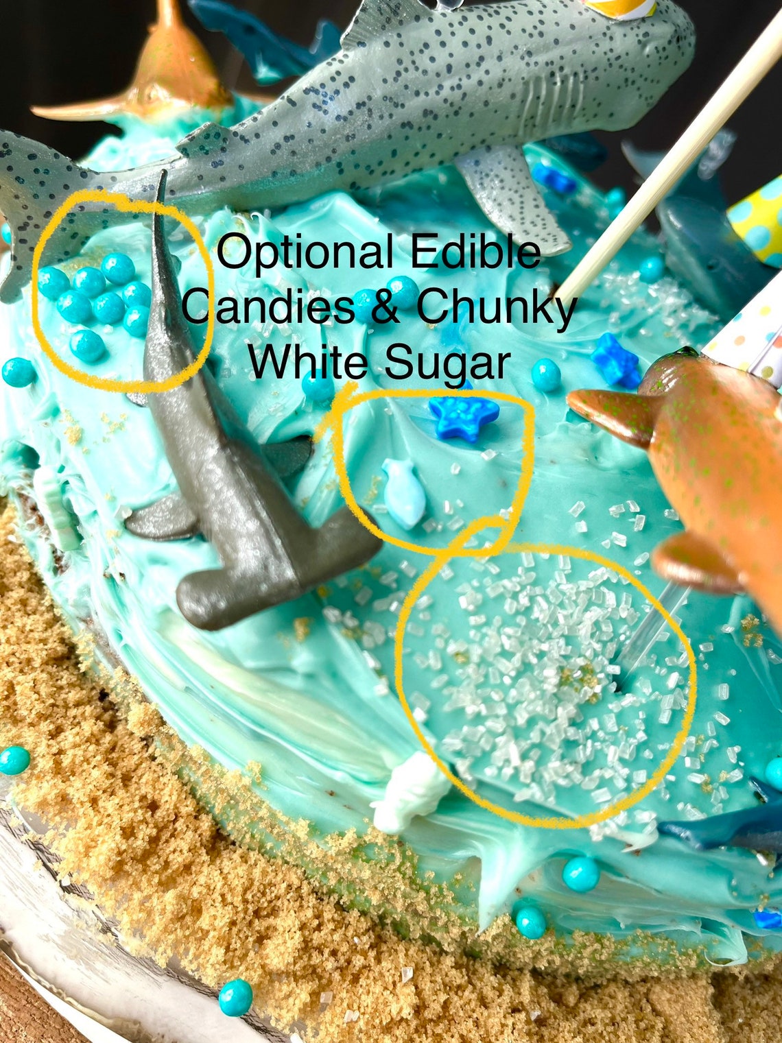 Shark Birthday Cake Topper Ocean Sharks Party Birthday Shark - Etsy