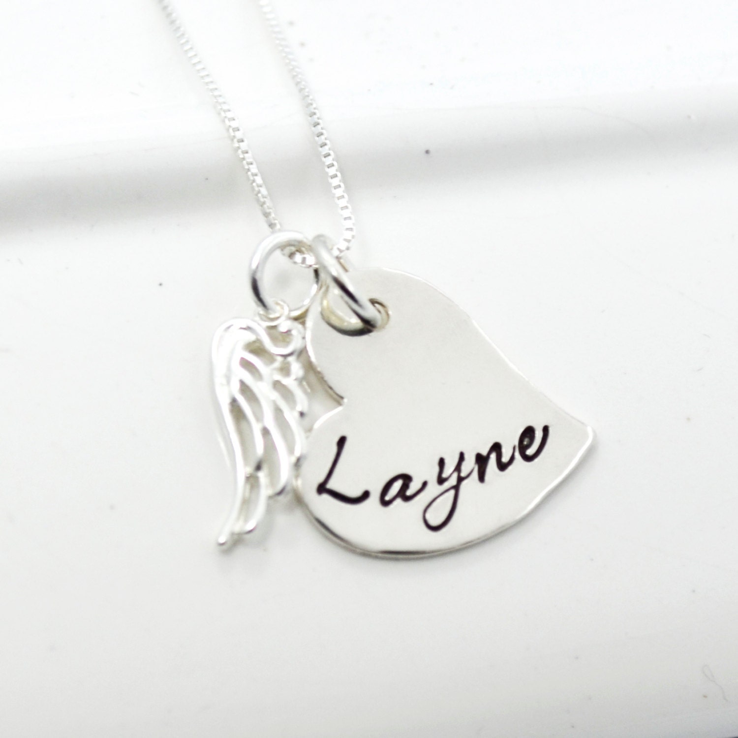 Personalized Hand Stamped Memory Necklace Custom Memorial | Etsy