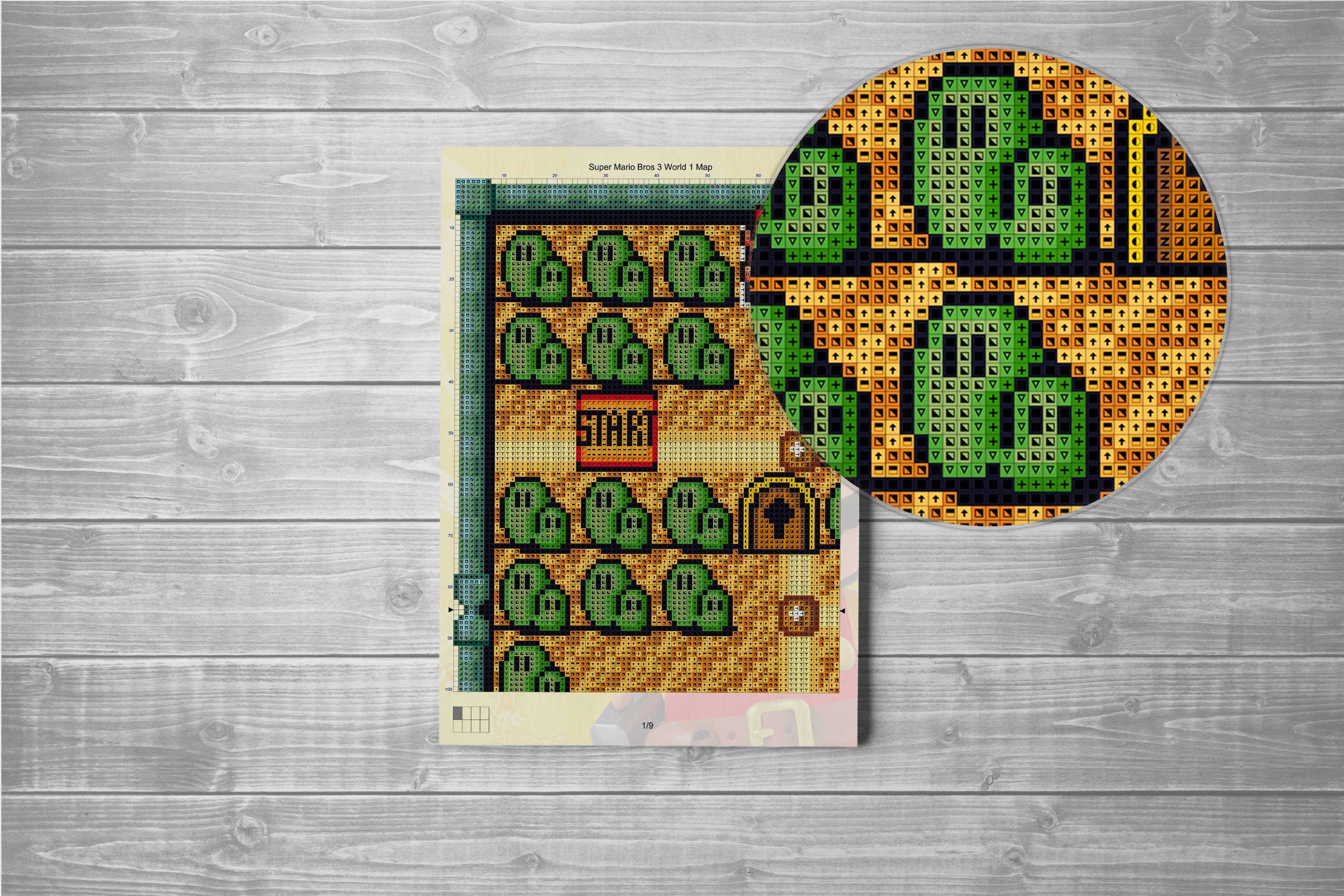 Super Mario Bros 3 World 1 Map Cross Stitch Pattern. PDF - Etsy Australia