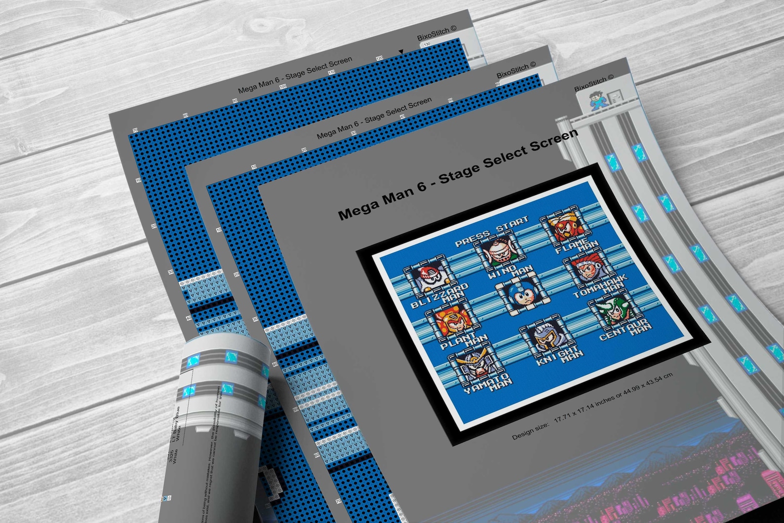Mega Man 6 Stage Select Screen Cross Stitch Pattern. PDF | Etsy