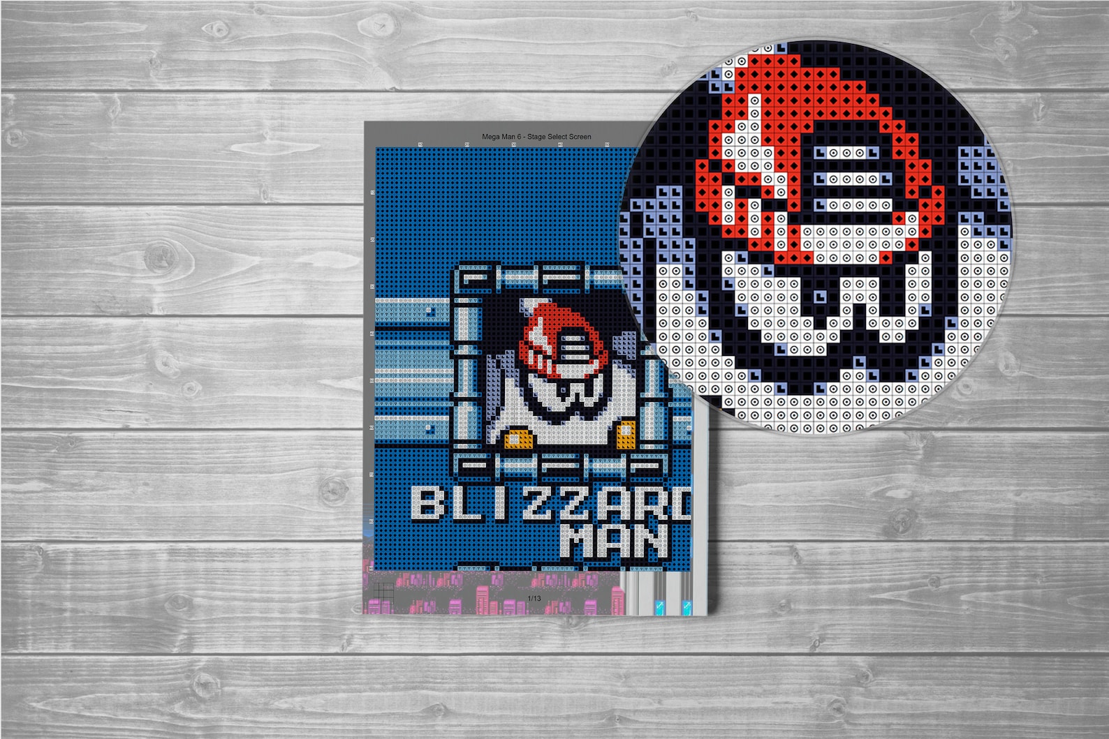 Mega Man 6 Stage Select Screen Cross Stitch Pattern. PDF | Etsy