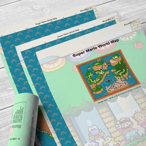 Super Mario World Map Cross Stitch Pattern. PDF Files. INSTANT DOWNLOAD ...
